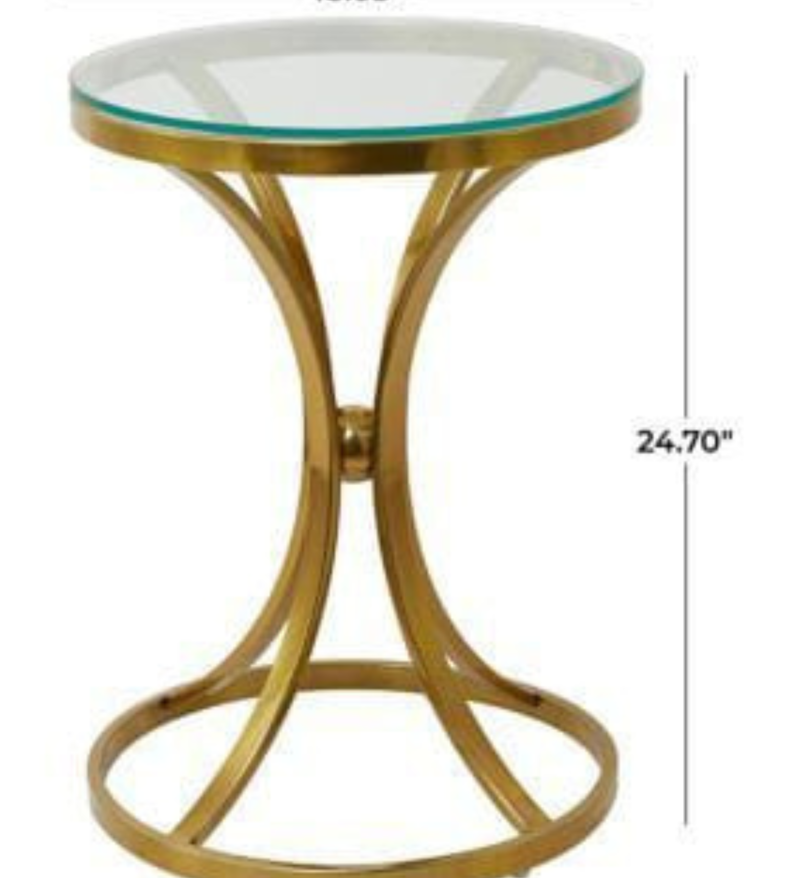 Curve Steel Glass Side Table - Take Me Home